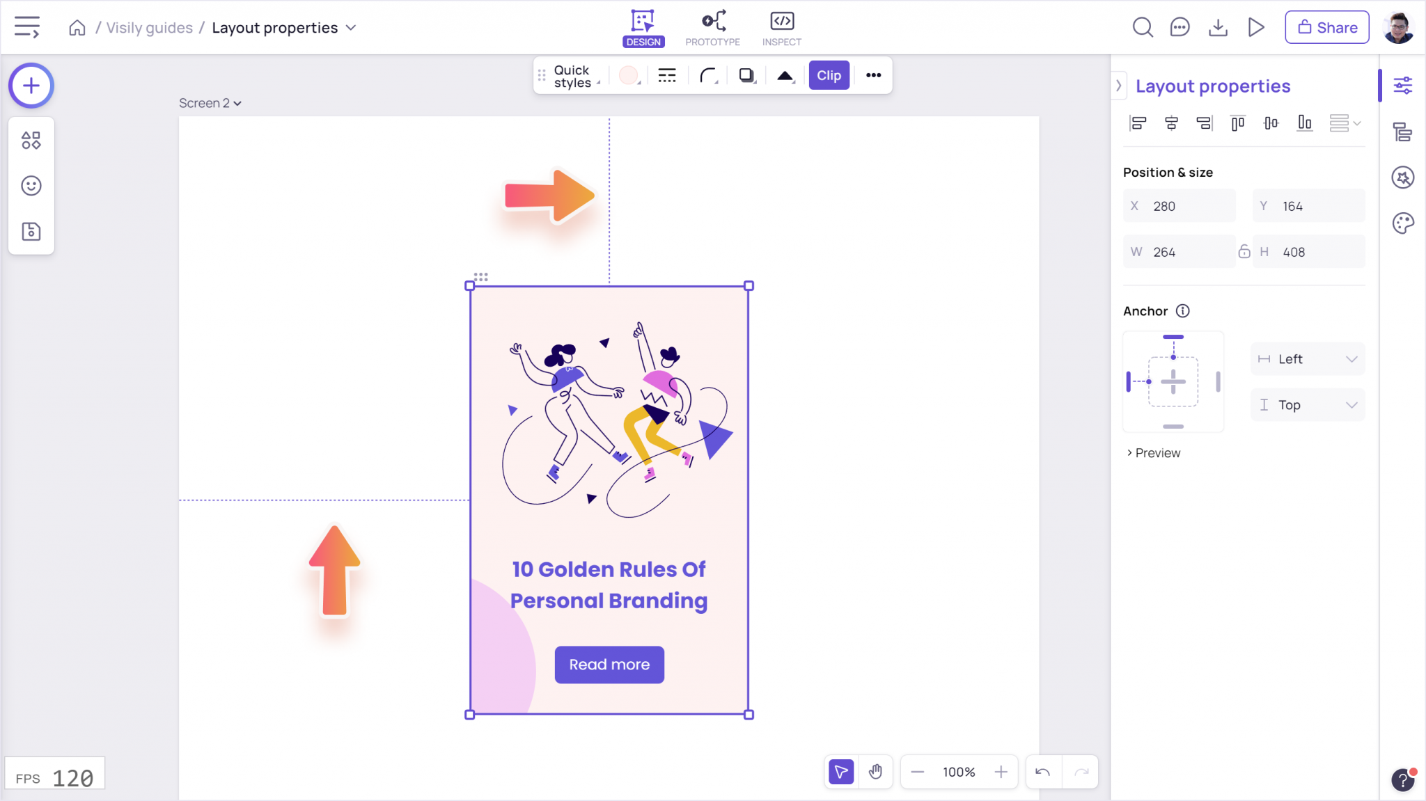 Layout Properties - Visily