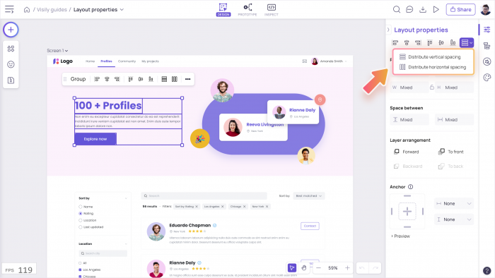 Layout Properties - Visily