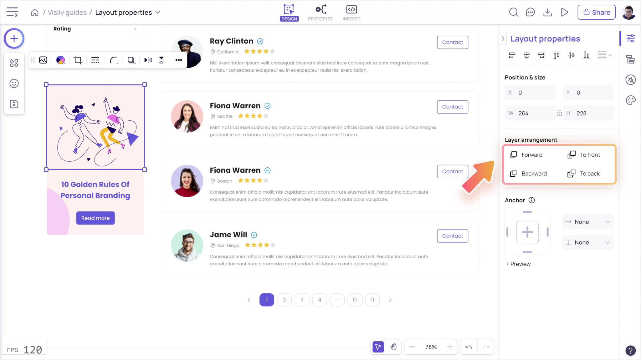 Layout Properties - Visily