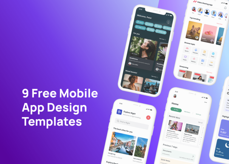 9 Free Mobile App Design Templates
