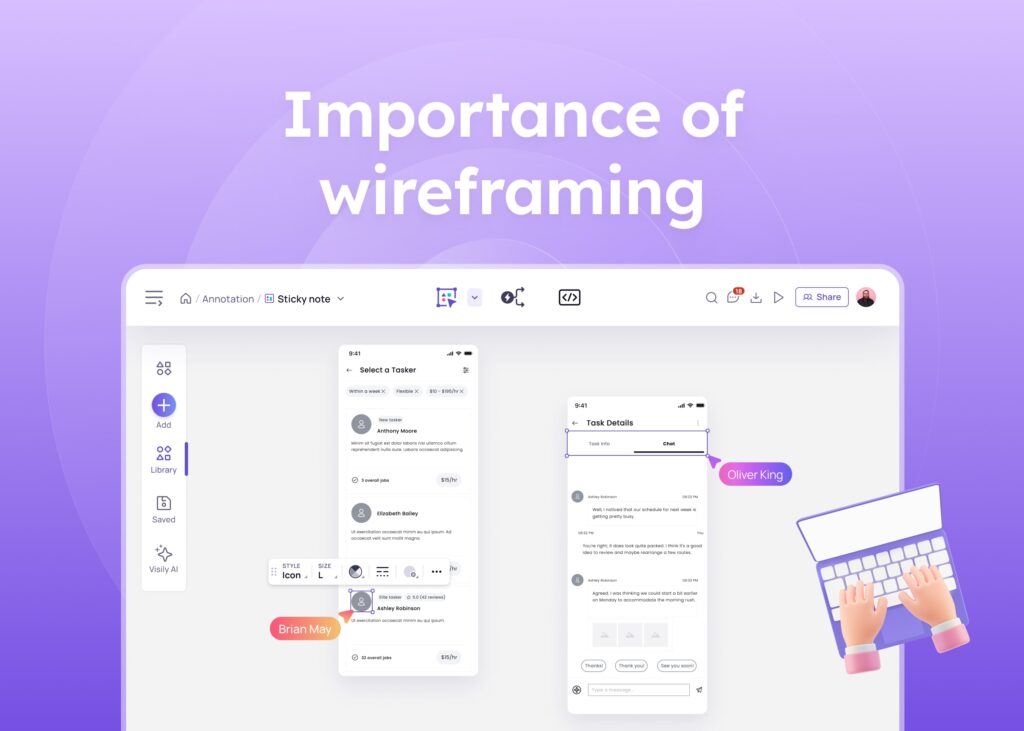 Wireflow - The best of both worlds: Wireframes & Flowchart - Visily