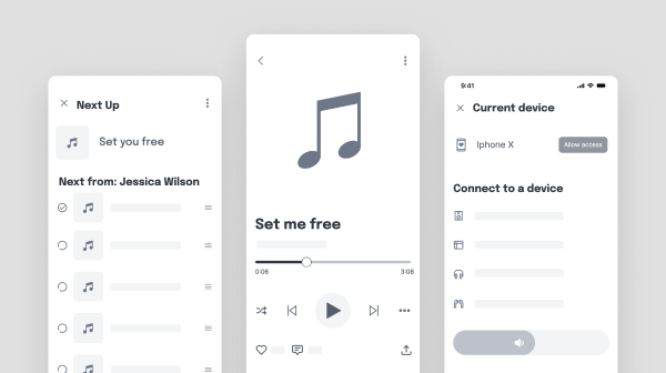 Audio Listening App Wireframe Template - Visily