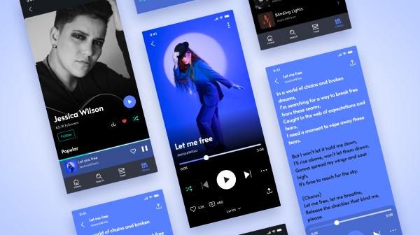Audio Listening Flow App Template - Visily