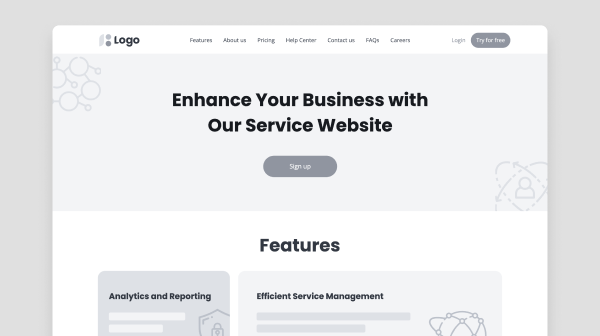 Free and Customizable Business Website Template - Visily