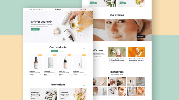 Cosmetic Website Template - Visily