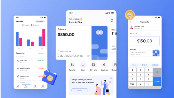 Digital Banking App Template for Financial Services | Visily