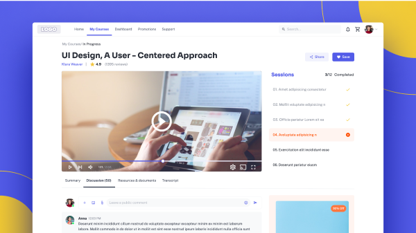 E-Learning Website Template | Create Your Online Education Portal
