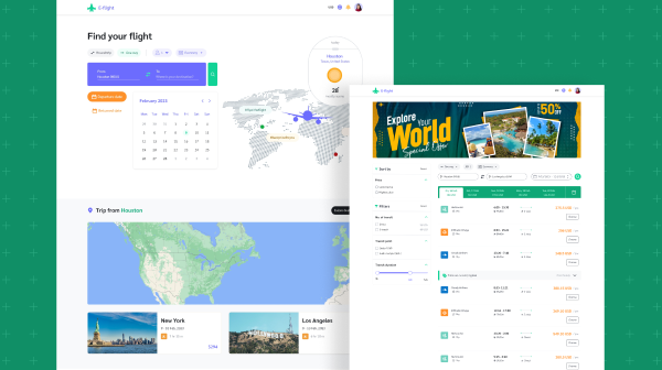 Flight Booking Website Template - Visily