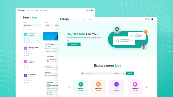 Free and Customizable Job Website Template - Visily