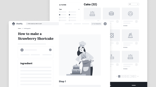 Recipe Website Wireframe Template - Visily