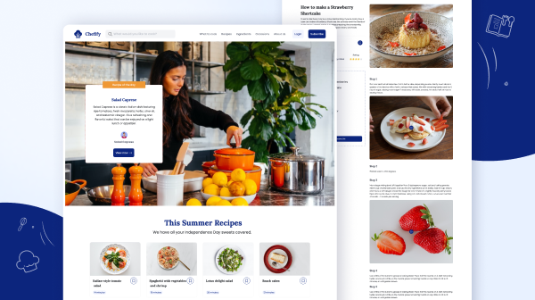 Recipe Website Template - Visily