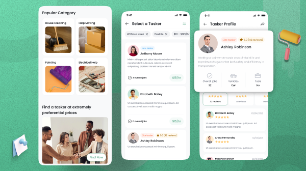 Service Booking App Template - Visily