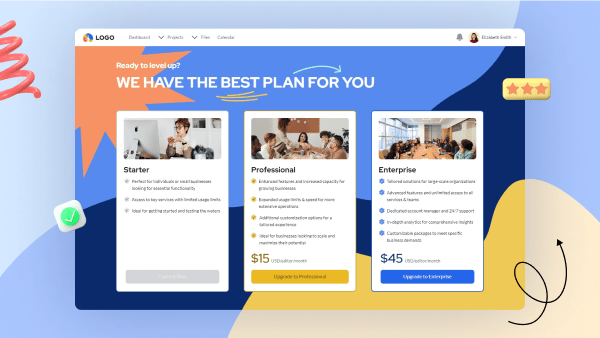 Subscription Flow Web Template - Visily