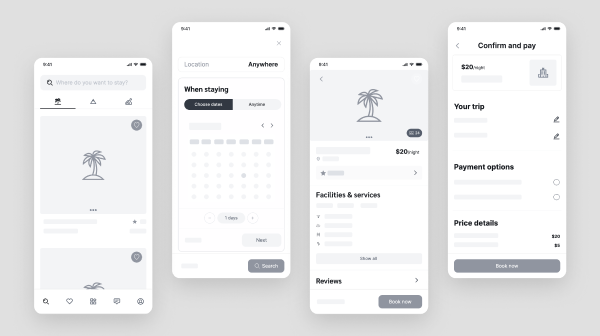 Travel App Wireframe Template - Visily