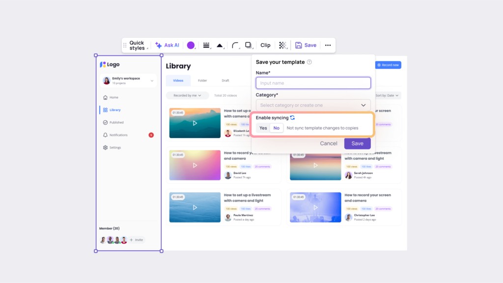 Paste to replace - Visily