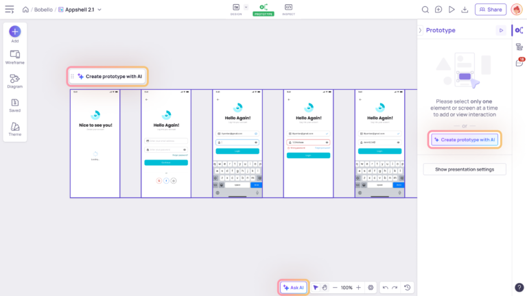 Create Prototype with AI - Visily
