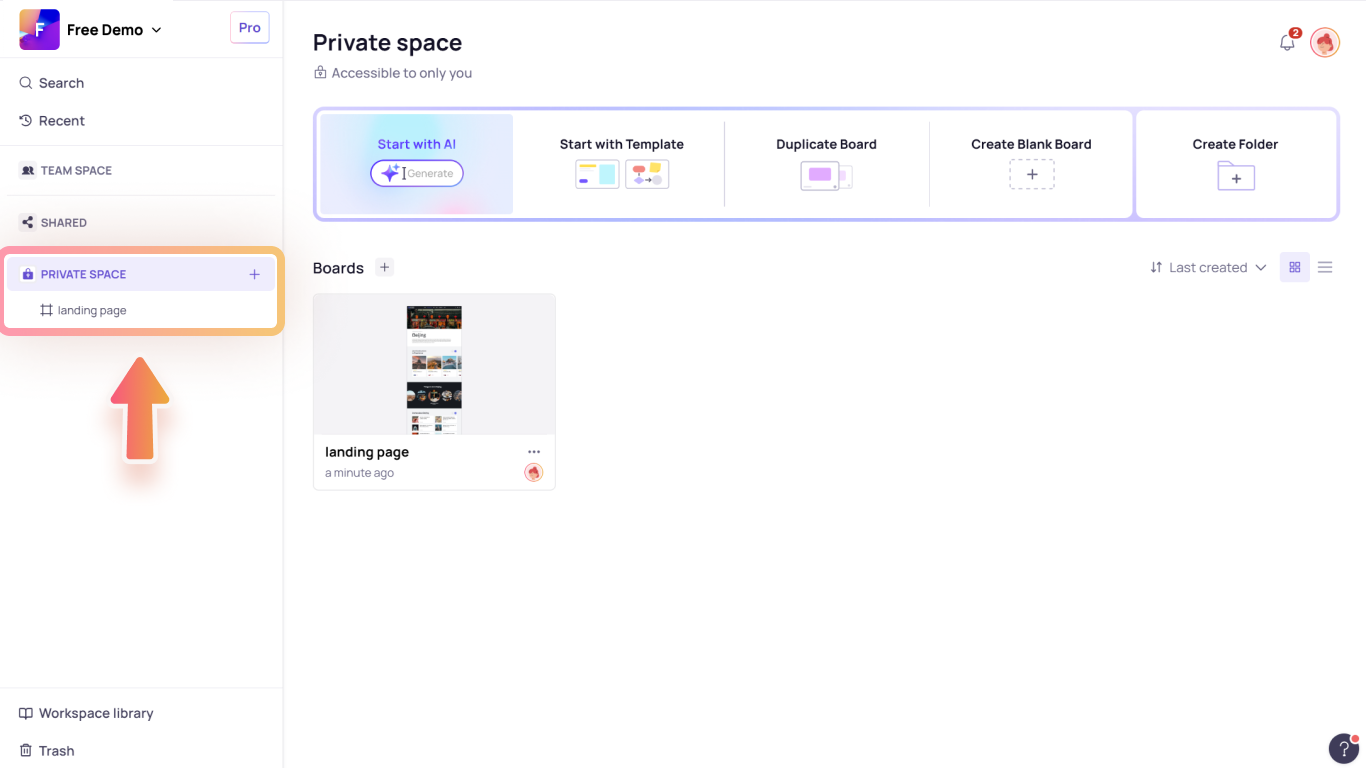 Workspace - Visily