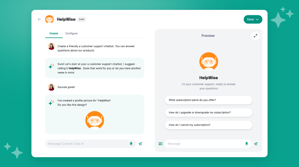 Chatbot Builder Mockup Template – Visily