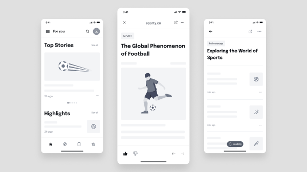 Mobile News App Design Template | Visily