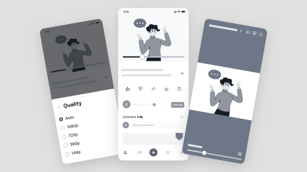 Video Player App Wireframe Template – Visily