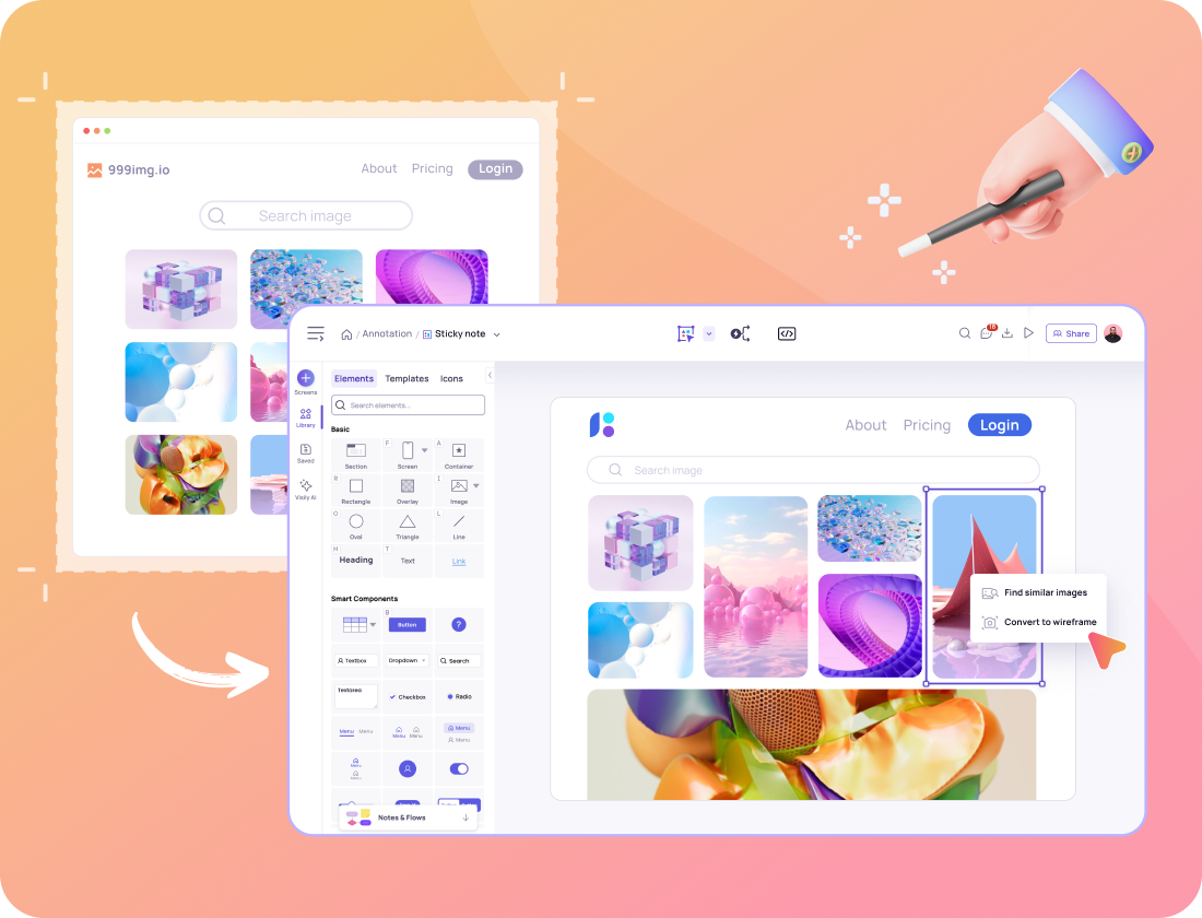 Transform Screenshot to Wireframe Effortlessly | Visily
