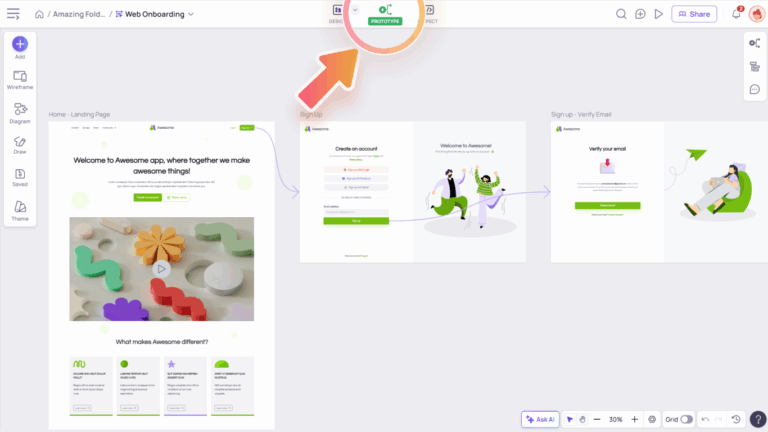Introduction to Prototype mode - Visily