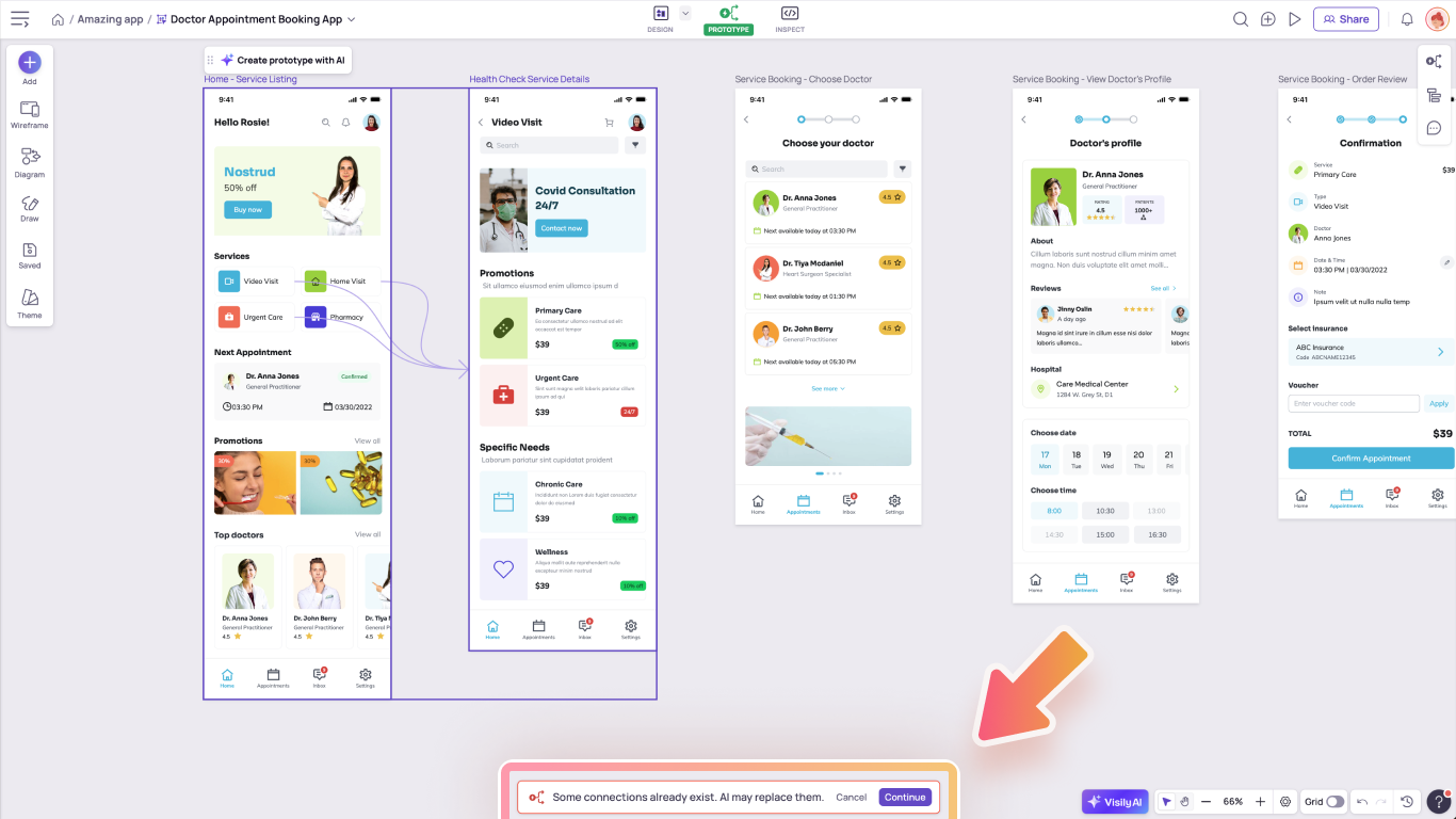 Create Prototype with AI - Visily