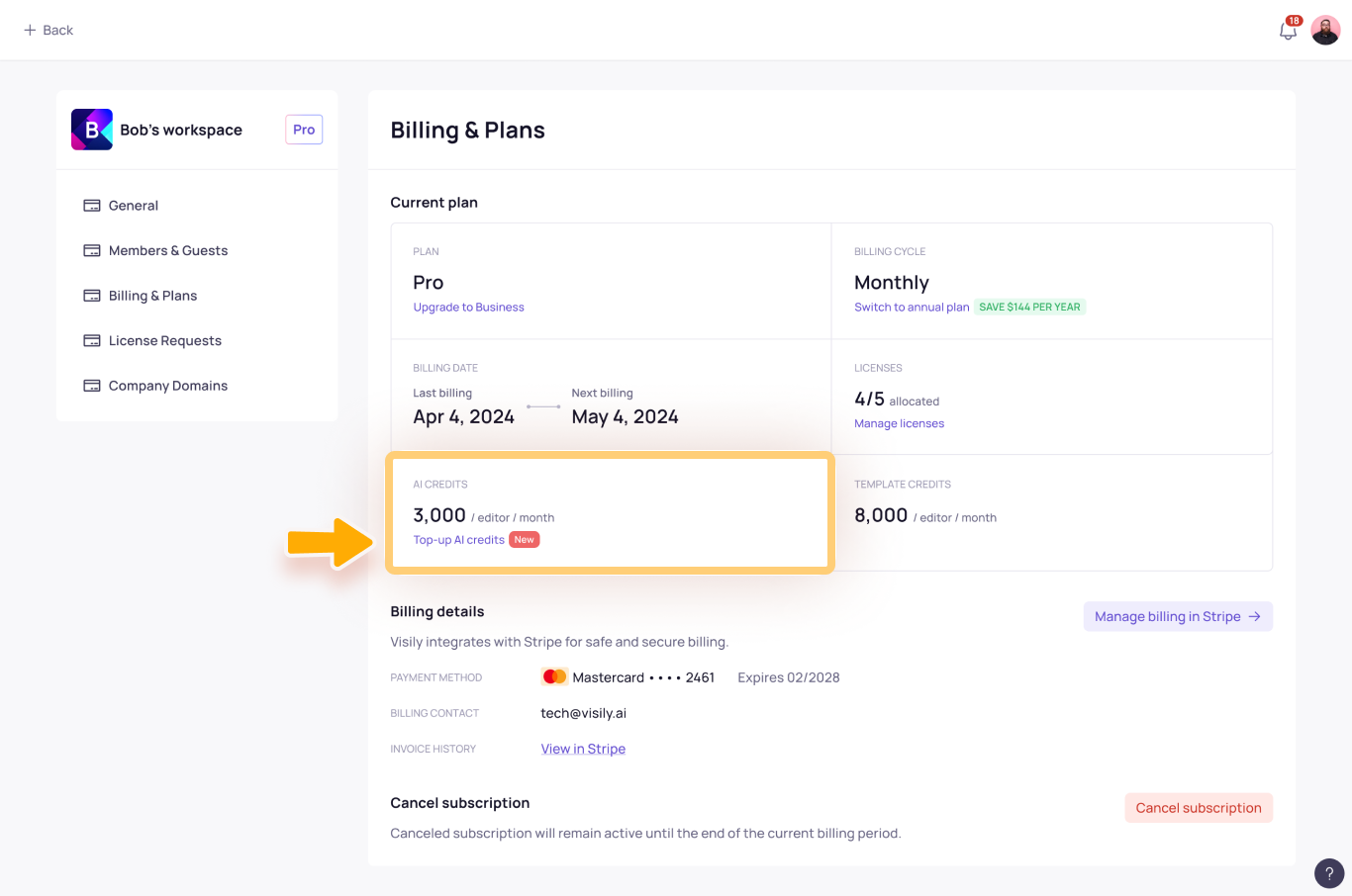Visily AI Credit Top-Up - Visily