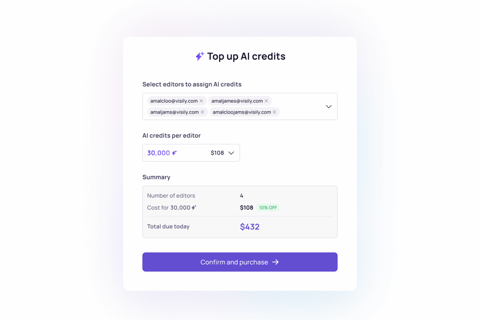 Visily AI Credit Top-Up - Visily