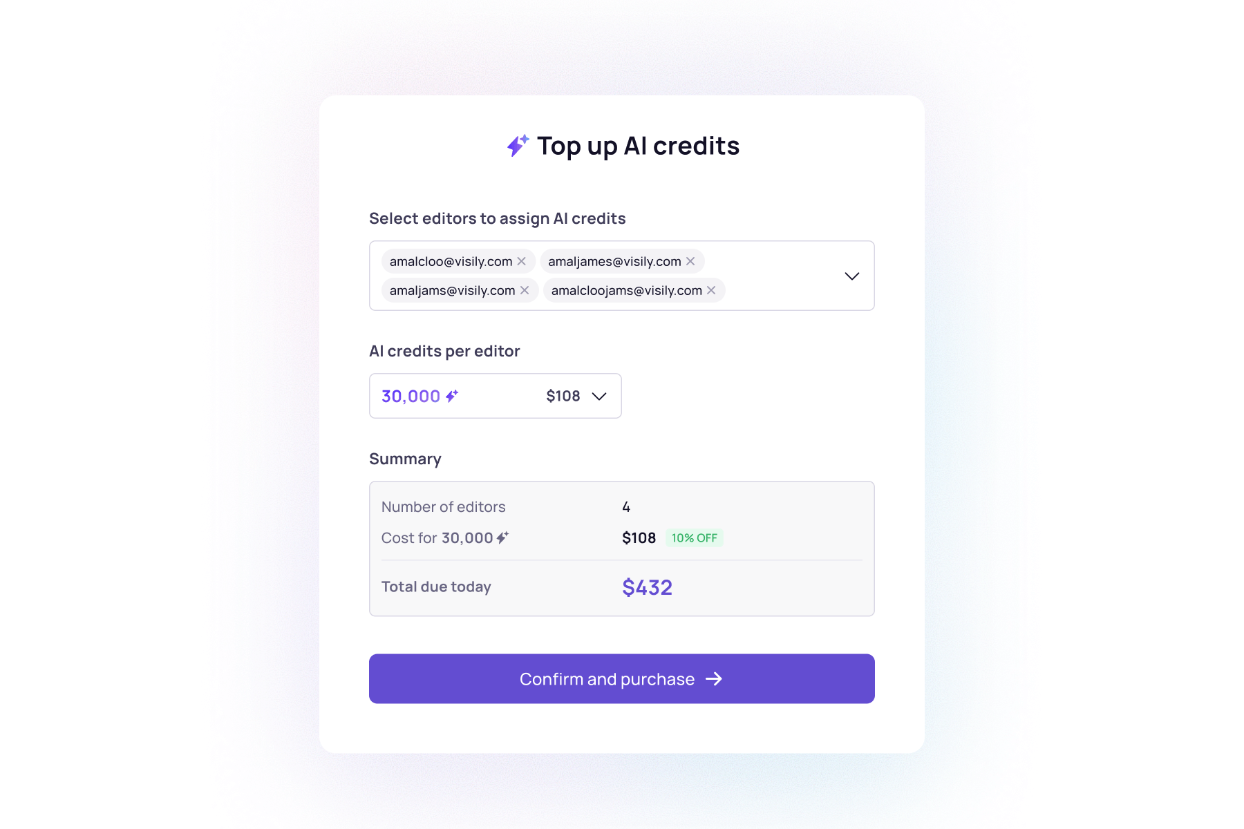 Visily AI Credit Top-Up - Visily
